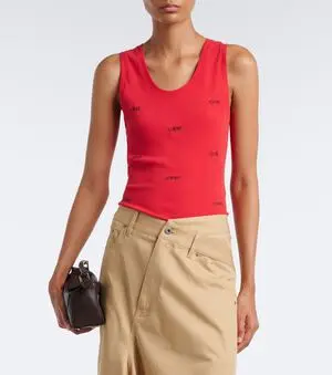 Loewe Logo Ribbed Cotton-blend Tank Top