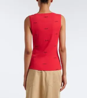 Loewe Logo Ribbed Cotton-blend Tank Top