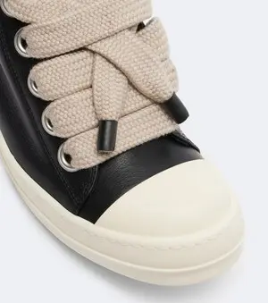 Rick Owens Jumbolace Leather Sneakers