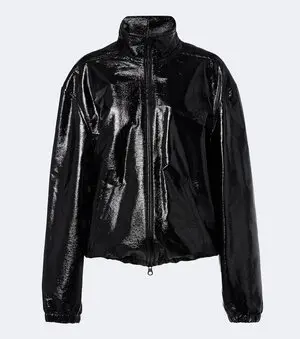 COURREGES Vinyl Blouson Jacket - Black
