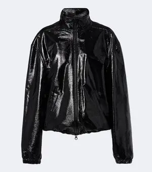 COURREGES Vinyl Blouson Jacket - Black