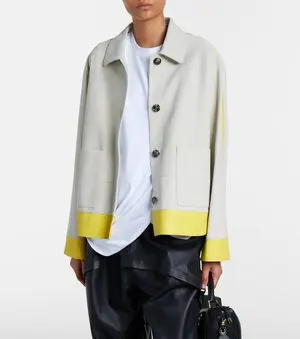 Loewe Suede And Leather Trimmed Jacket - Beige