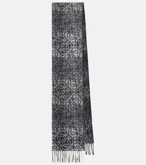 Loewe Anagram Wool And Cashmere Scarf