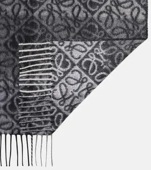 Loewe Anagram Wool And Cashmere Scarf