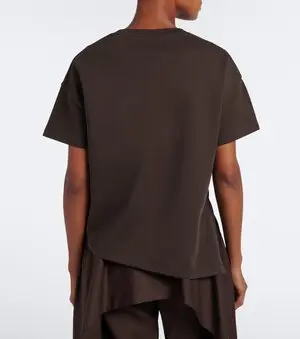 Loewe Anagram Asymmetrical Cotton-blend T-shirt - Brown