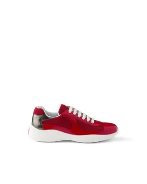 Prada Patent Leather And Technical Fabric America's Cup Sneakers
