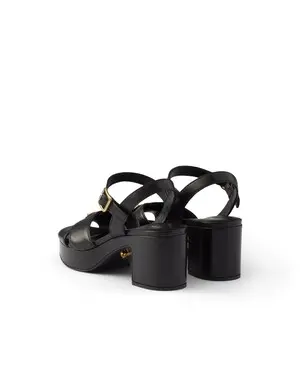 Prada Nappa Leather Platform Sandals