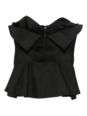 Alexander McQueen Off-shoulder Silk Top With Bow Detail
