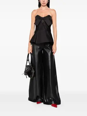 Alexander McQueen Off-shoulder Silk Top With Bow Detail