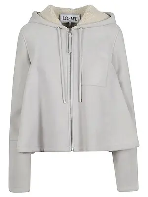 Loewe Leather Hooded Jacket