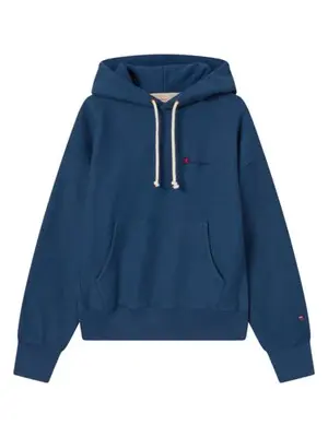 Champion Cotton Sweatshirt With Drawstring Hood And Pouch Pocket