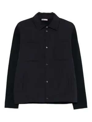 Herno Cotton Jacket With Knitted Sleeves