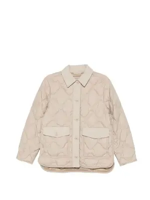 Woolrich Quilted Nylon Blouson Jacket With Pointed Collar And Flap Pockets