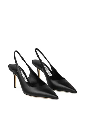 JIMMY CHOO Love Leather Slingback Pumps - Black