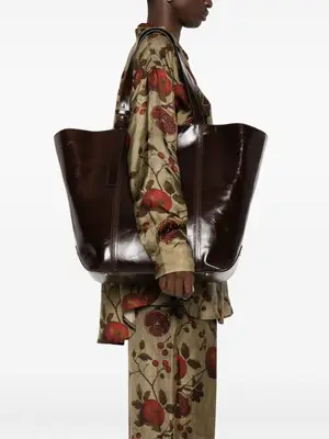 GOLDEN GOOSE 24.7 Leather Handbag - Brown