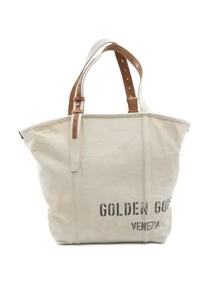 GOLDEN GOOSE 24.7 Canvas Tote Bag - Beige