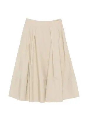 Woolrich Cotton Pleated A-line Skirt