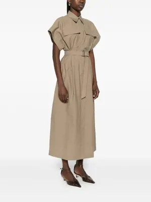 Brunello Cucinelli Cotton Maxi Dress With Belt