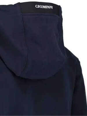 C.P. COMPANY Cotton Hoodie With Kangaroo Pocket And Logo Detail