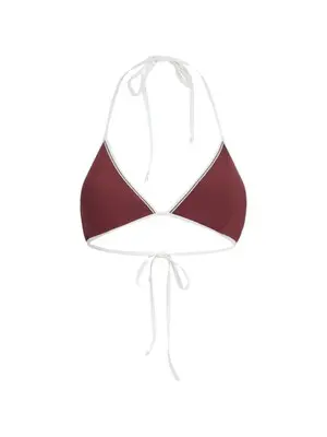 Brunello Cucinelli Triangle Bikini Top With Monili Detail