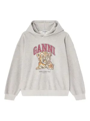 Ganni Drawstring Sweatshirts Hoodies For Women