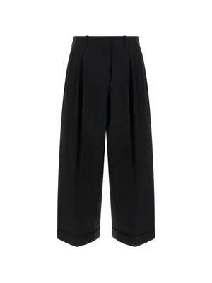 THE ROW Lior Wool Trousers - Black