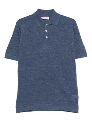 Brunello Cucinelli Linen And Cotton Blend Polo Shirt