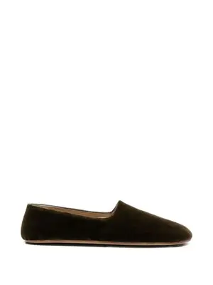 THE ROW Ponti Velvet Slippers