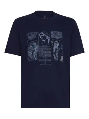 Brunello Cucinelli Printed Cotton T-shirt