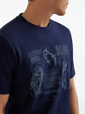 Brunello Cucinelli Printed Cotton T-shirt