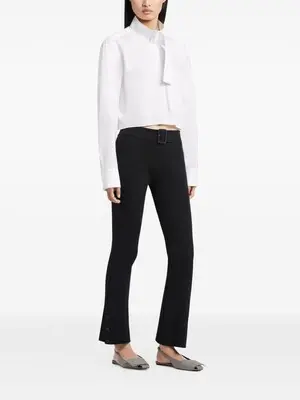 COURREGES Ribbed Knit Flared Trousers