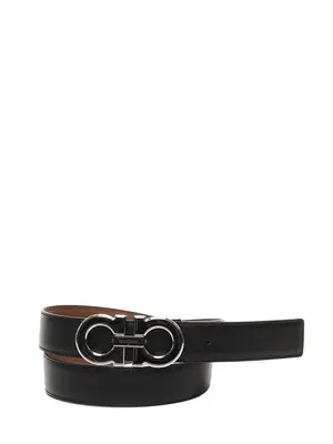 FERRAGAMO Ferragamo Reversible Gancini Belt Black