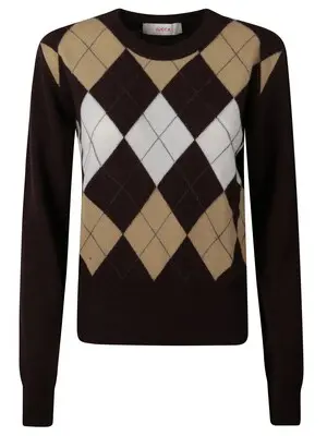 JUCCA Argyle Pattern Pullover