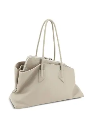 Attico La Passeggiata Leather Shoulder Bag - White