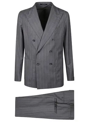 Tagliatore Montecarlo Double-breasted Pinstripe Jacket