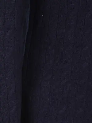 DRUMOHR Round Neck Long Sleeve Sweater - Blue