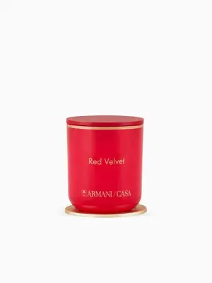 ARMANI/CASA Pegaso Velvet Candle - Red
