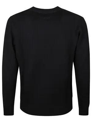 KANGRA Fine Wool Round Neck Sweater - Black