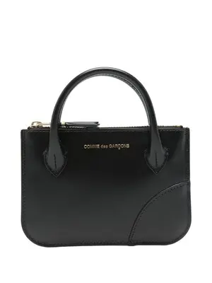 Comme Des Garçons Leather Credit Card Case - Black