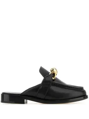 Bottega Veneta Astaire Leather Loafers With Gold Buckle