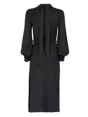 LES FILLES D'EVA Pinstripe Wool Dress