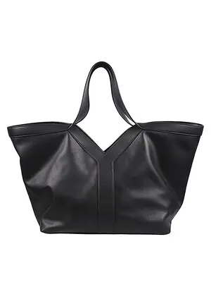Saint Laurent Y Large Leather Tote Bag - Black