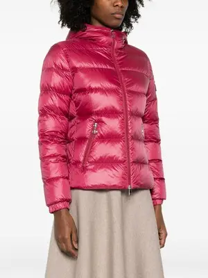 Moncler Glesse Short Down Jacket With Hood - Red