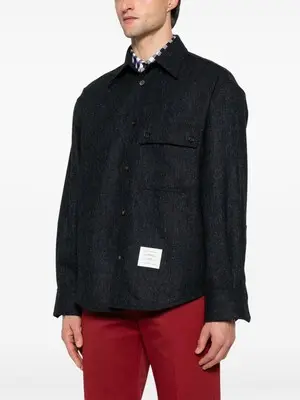 Thom Browne Oversized Shirt In Tweed