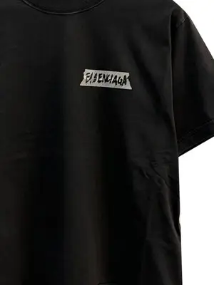 Balenciaga Masking Tape Logo T-shirt - Black