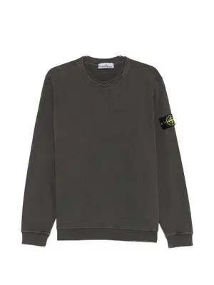 Stone Island Cotton Crewneck Sweatshirt With Detachable Logo Patch