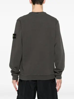 Stone Island Cotton Crewneck Sweatshirt With Detachable Logo Patch