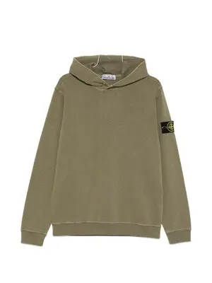 Stone Island Logo Cotton Hoodie