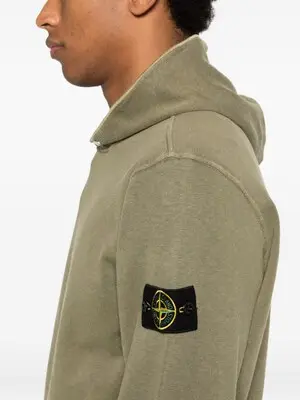 Stone Island Logo Cotton Hoodie