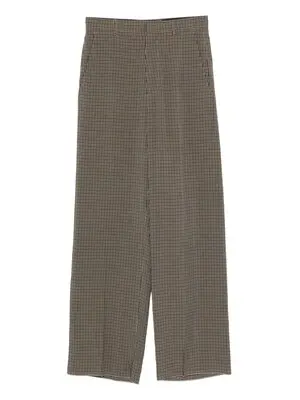 Balenciaga Wide-leg Trousers In Checked Pattern